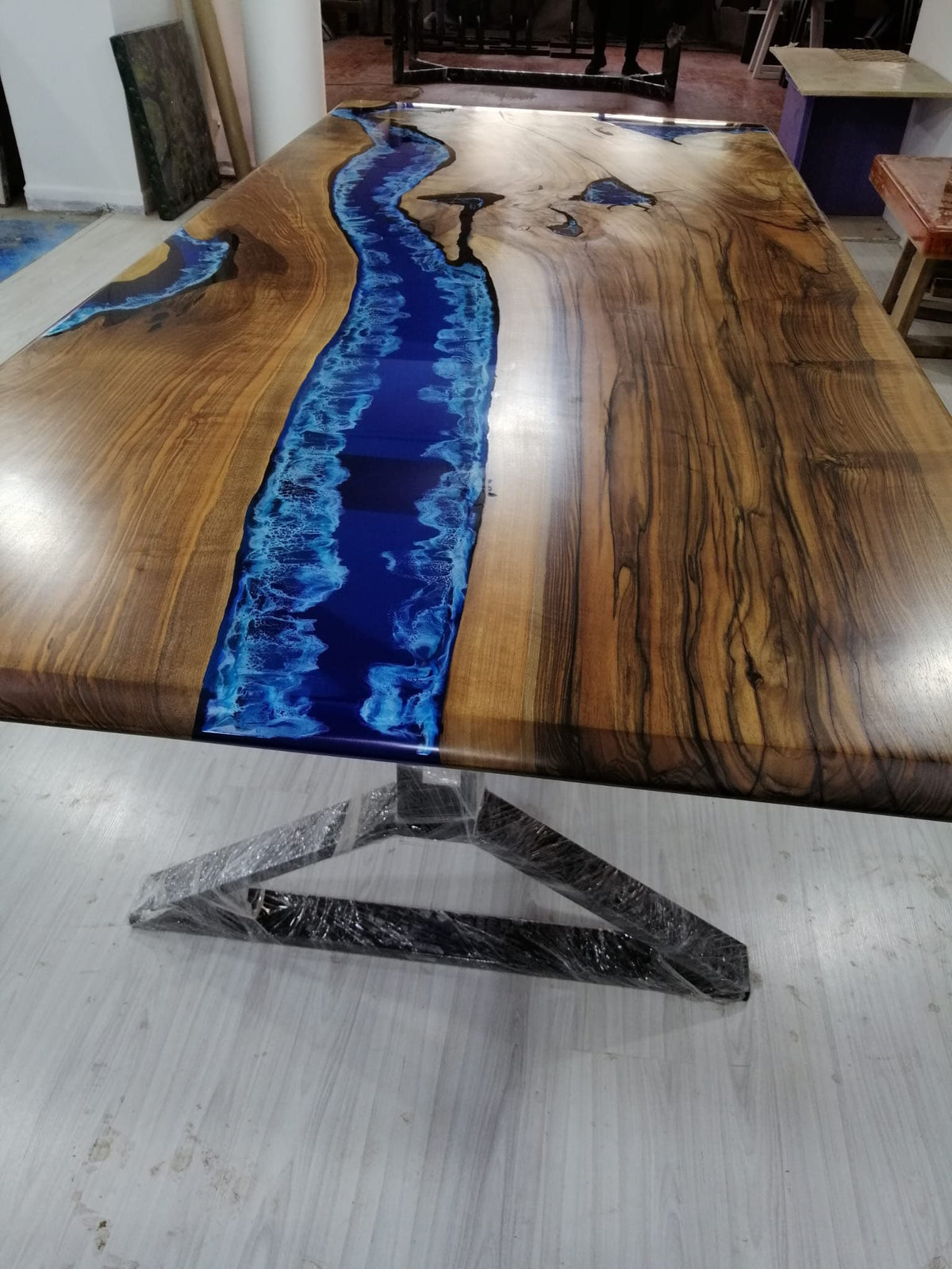 Live Edge Table, Epoxy Dining Table, Epoxy Resin Table, Custom 96” x 4 ...