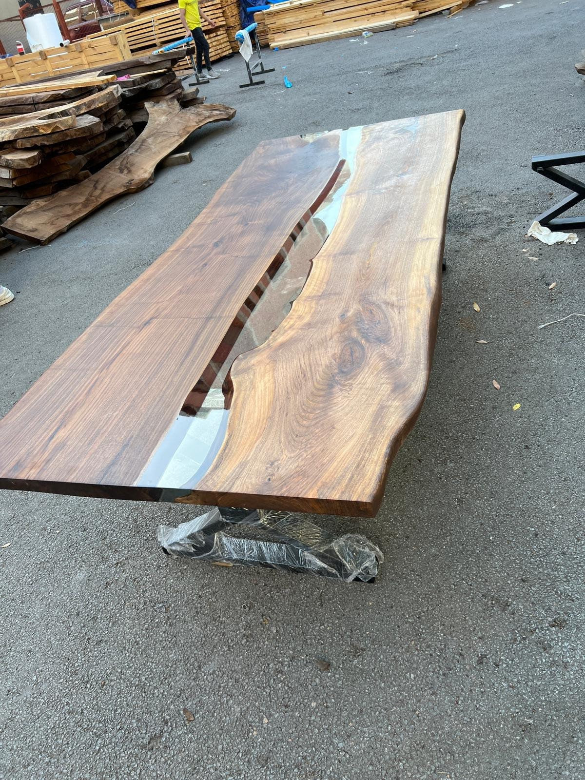 Epoxy Table, Epoxy Dining Table, Walnut Epoxy River Table, Custom 110 ...